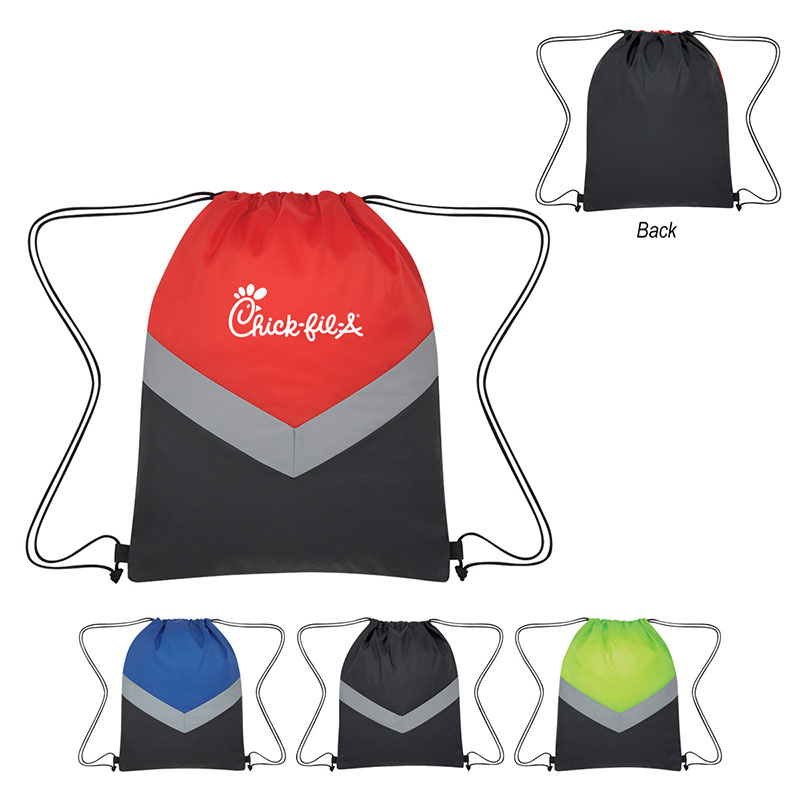 Buy Custom Reflective Stripe Drawstring Sports Pack - Optamark