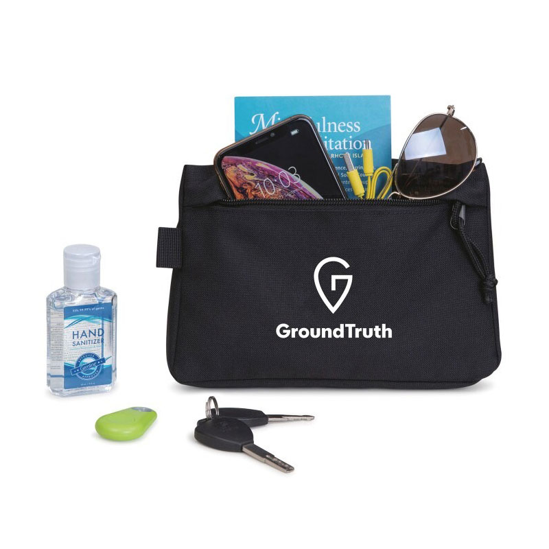 Buy Custom Renew rPET Zippered Pouch - Black - Optamark