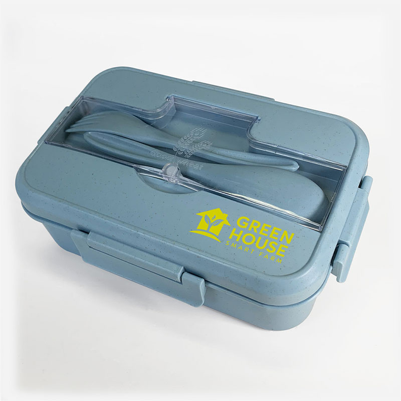 Buy Custom Wheat Straw Lunch Box Set - Optamark